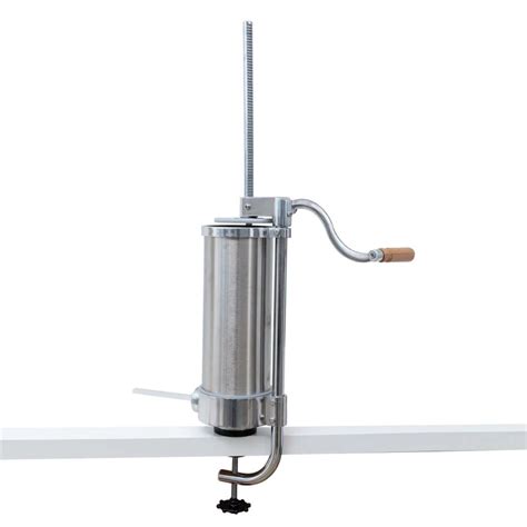 Машина за пълнене на колбаси вертикална неръждаема стомана капацитет 4 кг включени 5 фунии