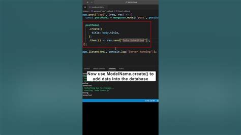 Add Data Into Mongodb In Mern Stack Coding Mernstack Nodejs Backenddevelopment Mongodb