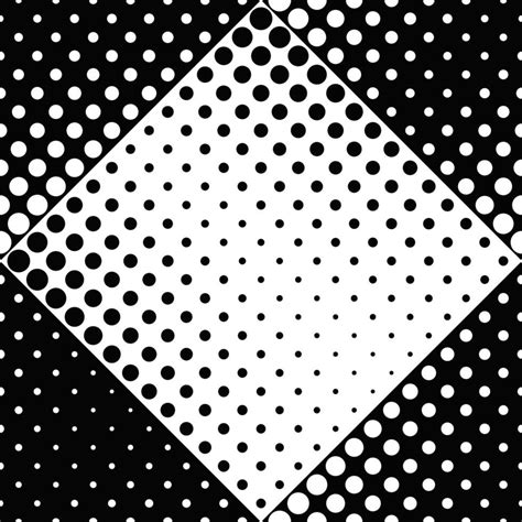 Geometrical Seamless Monochrome Circle Pattern Background Black And White Abstract Vector