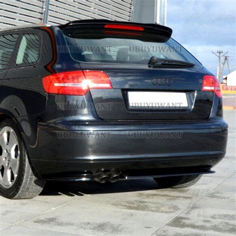 Ubuyuwant 리어 윙 스포일러 아우디 A3 스포츠백 8p 페이스리프트 2004 2013 Abs 플라스틱 광택 블랙 자동차 윙 스포일러 A3 해치백용