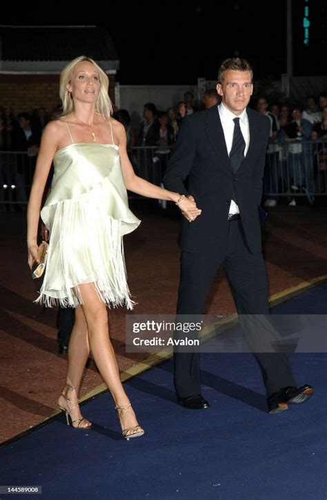 Andriy Shevchenko And Kristen Pazik Attending The Emporio Armani