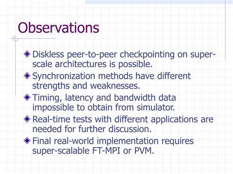 Ppt Diskless Checkpointing On Super Scale Architectures Powerpoint Presentation Id3708191
