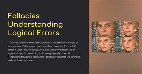 Fallacies Understanding Logical Errors