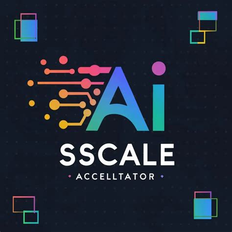 Logo Design For Ai Scale Accelerator Futuristic Typography Emblem For