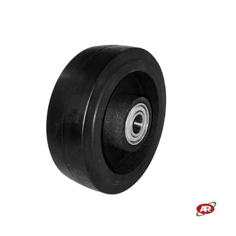Ruote In Gomma Elastica Nera Nucleo In Ghisa Diametro 160 O 200