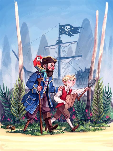 Treasure Island On Behance Treasure Island Drawing Cartoon Faces Illustration