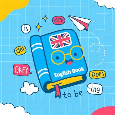 Ilustración De Libro De Inglés De Diseño Plano Vector Gratuito