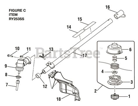 Ryobi Ry Ss Ryobi String Trimmer Rev Figure C Parts Lookup With