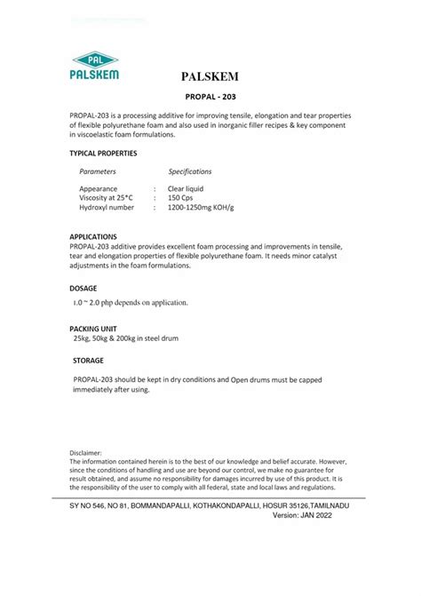 Processing Aid Liquid For Pu Foam For Industrial At ₹ 335 Kg In Thane