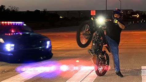Crazy Surron Wheelies At Night Youtube