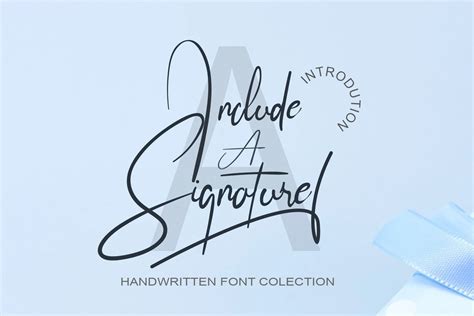 Include A Signature Regular Free Font