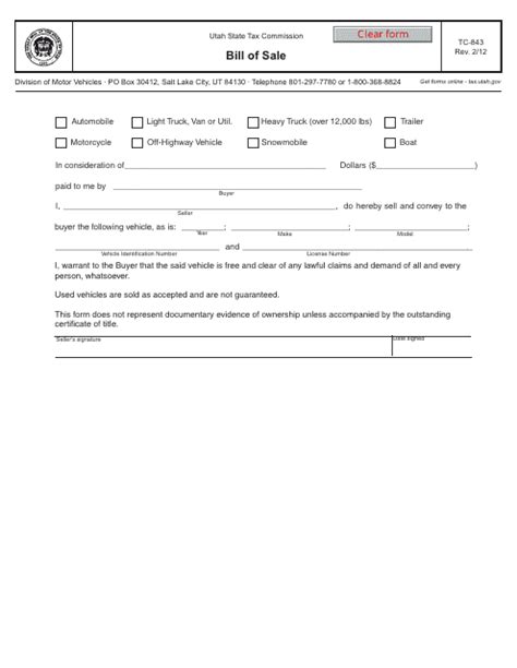 Motorcycle Bill Of Sale Template Free Download Pdf Template