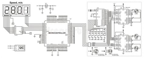 Schematic Diagram Of Electronic Device With Motor Stock Vector Illustration Of Handwriting