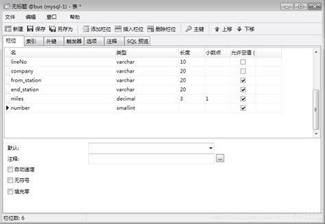 mysql数据操作与查询笔记 【第2章 表结构管理】 数据库bus中公路线路表line csdn博客