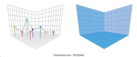Opengl Projection Matrix Perspective 3d Axis Vector De Stock Libre De