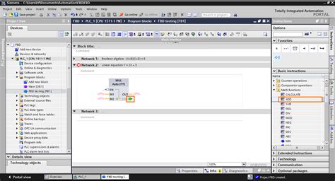 An Introduction To The Function Block Diagram Fbd Language In Tia Portal