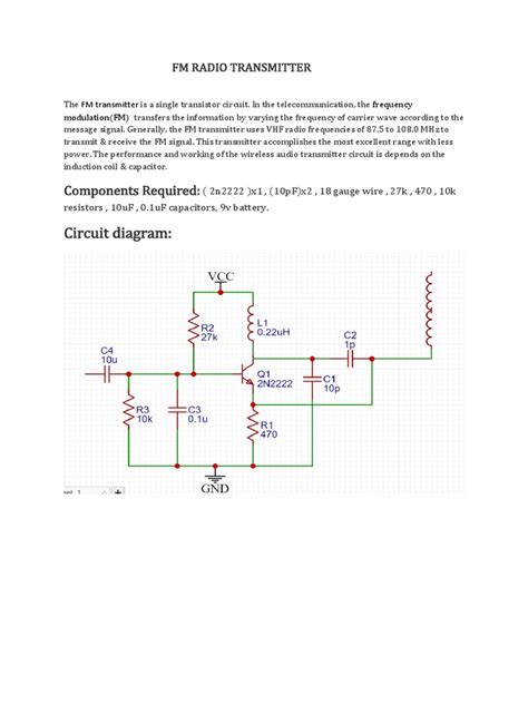 Fm Radio Transmitter Report Pdf Frequency Modulation Transmitter