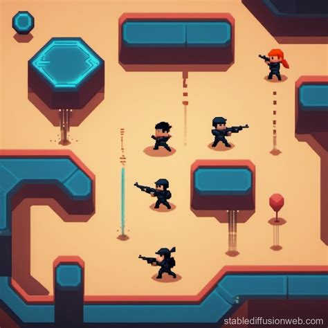 Geometric Shape Shooter Game Stable Diffusion Online