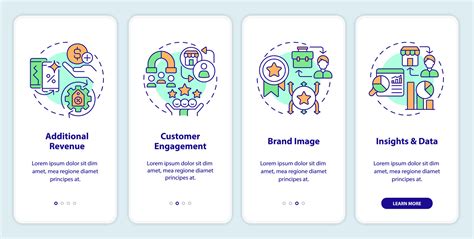 2d Icons Representing C2c Mobile App Screen Set Walkthrough 3 Steps Multicolor Graphic