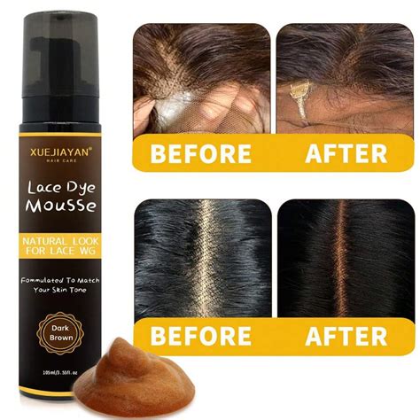 Xuejiayan Medium Brown Wig Tint Lace Spray And Mousse Formelting Lace