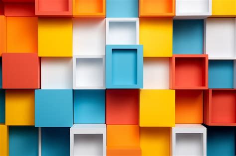 Bold Color Blocks On A Monochromatic Background Created With Premium