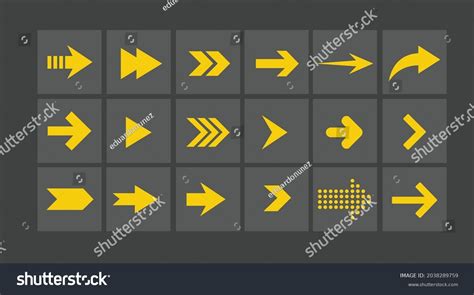 Arrow Icon Vector Set Vector Isolated Stock Vector Royalty Free 2038289759 Shutterstock