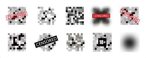 Vetores De Elementos De Censura De Vários Tipos Placas Censuradas E