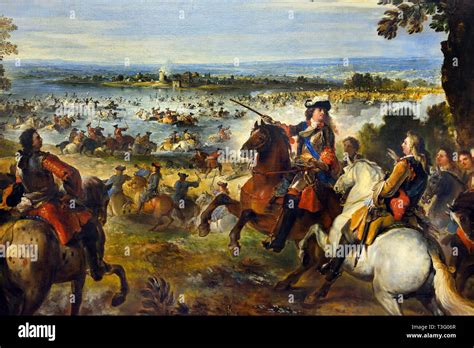 Passage Du Rhin Par Larmée De Louis Xiv à Bv 1699 Joseph Parrocel 1646 1704 Lévénement