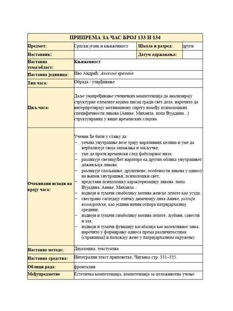 ПРИПРЕМА ЗА ЧАС Pdf