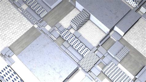 Concept Of 3d Modeling And Architecture Motion Complex Texture With Widening Blocks And