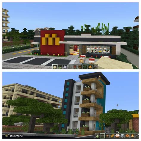Cringe Mcdoanlds 🤮 Vs 8 Minecraft Apartments And Corner Store 😎 Ryimby