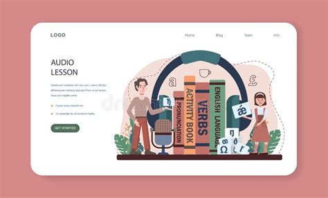 English Class Web Banner Or Landing Page Study Foreign Languages In