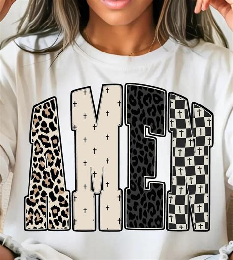 Retro Leopard Amen Christian Png Christian Png Jesus Faith Based Png