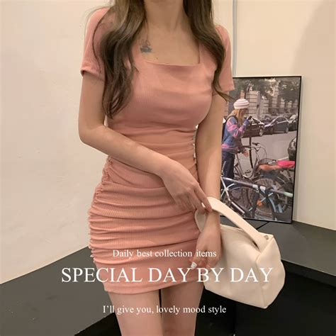 데일리나인 [무료배송]dn9ne 여성 엔젤 스퀘어넥 미니 원피스