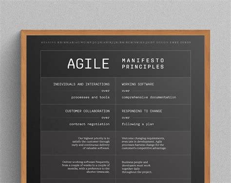 AGILE Manifesto Principles Twelve Agile Values Scrum Master DARK
