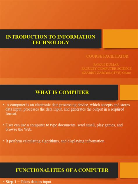 introduction to information technology pdf random access memory computer data storage