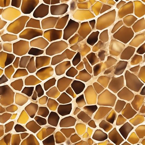 Abstract Pattern Inspired By Giraffe Skin In Warm Tones Of Yellow And