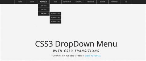 Css3 Dropdown Menu With Transitions