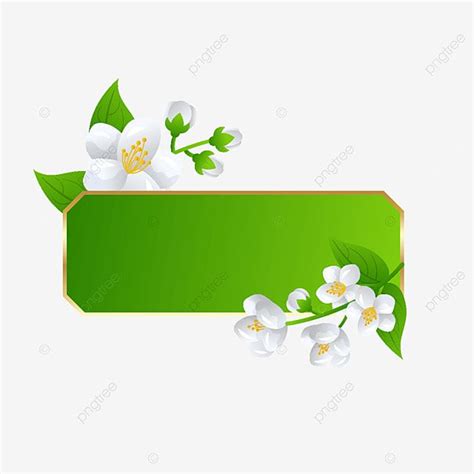รูปกรอบข้อความด้วยดอกมะลิ Png ธง ภาพประกอบ เวกเตอร์ภาพ Png และ