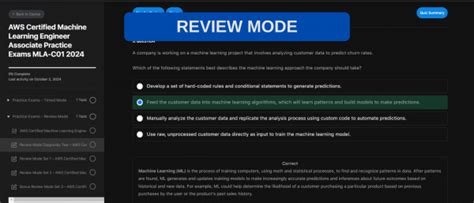 Aws Certified Machine Learning Engineer Associate Mla C01 Practice Exams 2025 Tutorials Dojo