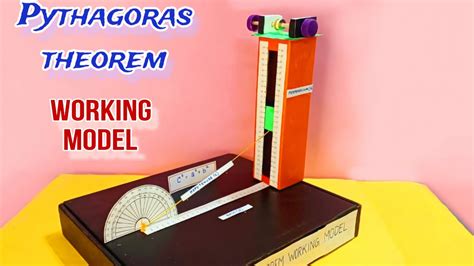 Pythagoras Theorem Working Model Pythagoras Theorem Model 3d Making Maths Project Tlm Youtube