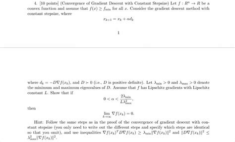 4 10 Points Convergence Of Gradient Descent With