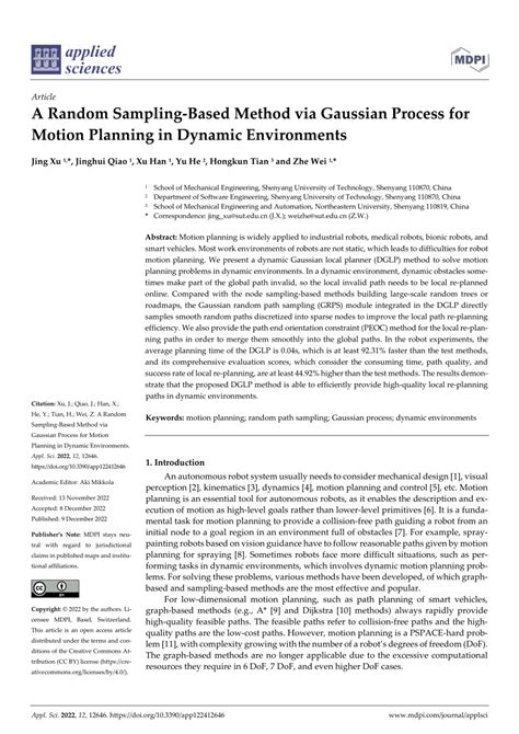 Pdf A Random Sampling Based Method Via Gaussian Process For Motion Planning In Dynamic