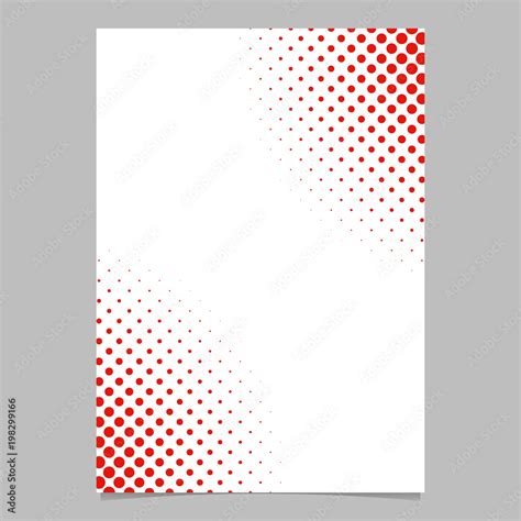 Halftone Dot Pattern Flyer Template Vector Brochure Background Graphic Design With Red Circles