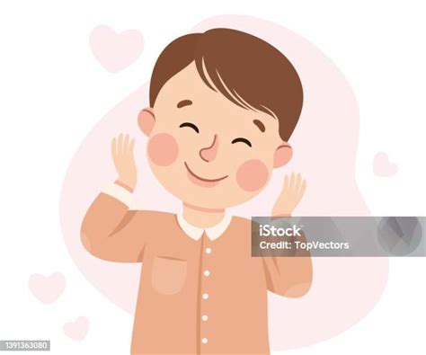 어린 소년과의 자기 사랑 자신의 외모를 사랑하는 자신을 존경하는 벡터 일러스트 레이 션 감탄에 대한 스톡 벡터 아트 및 기타 이미지 감탄 긍정적인 감정 표현 남성