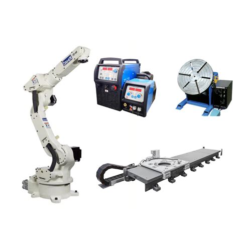 6 Axis Payload 8kg Otc Fd V8 Welding Robot Arm With Guide Rails And Manipulator For Welding