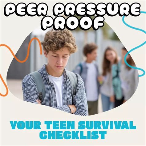 Peer Pressure Proof Your Teen Survival Checklist Digital Download