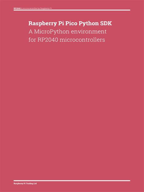 Raspberry Pi Pico Python Sdk Pdf Analog To Digital Converter Raspberry Pi