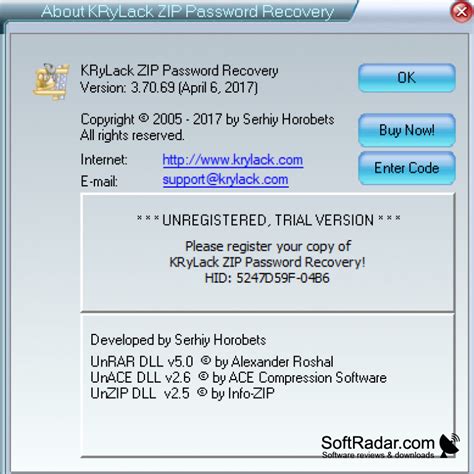 Download Krylack Zip Password Recovery For Windows 11 10 7 881 64