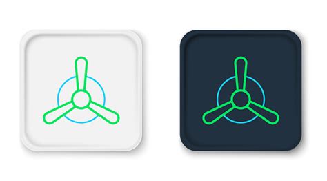 흰색 배경에 격리 된 라인 평면 프로펠러 아이콘 빈티지 항공기 프로펠러 다채로운 개요 개념 벡터 건강관리와 의술에 대한 스톡 벡터 아트 및 기타 이미지 Istock